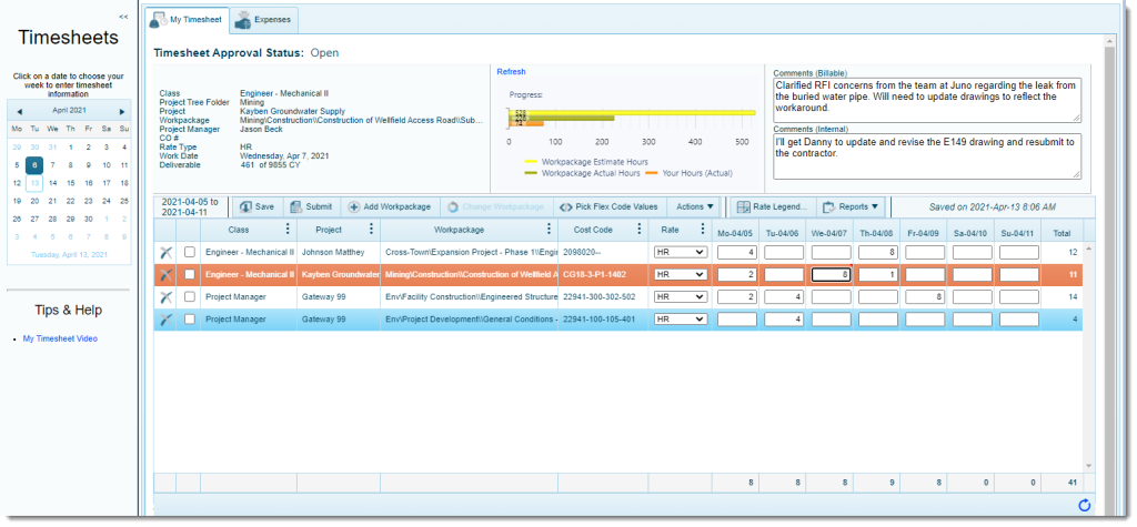 Timesheets Software | 4castplus