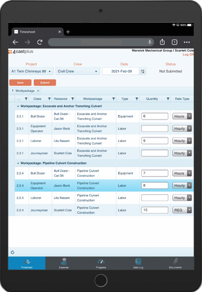 Construction Cost Tracking Software | 4castplus